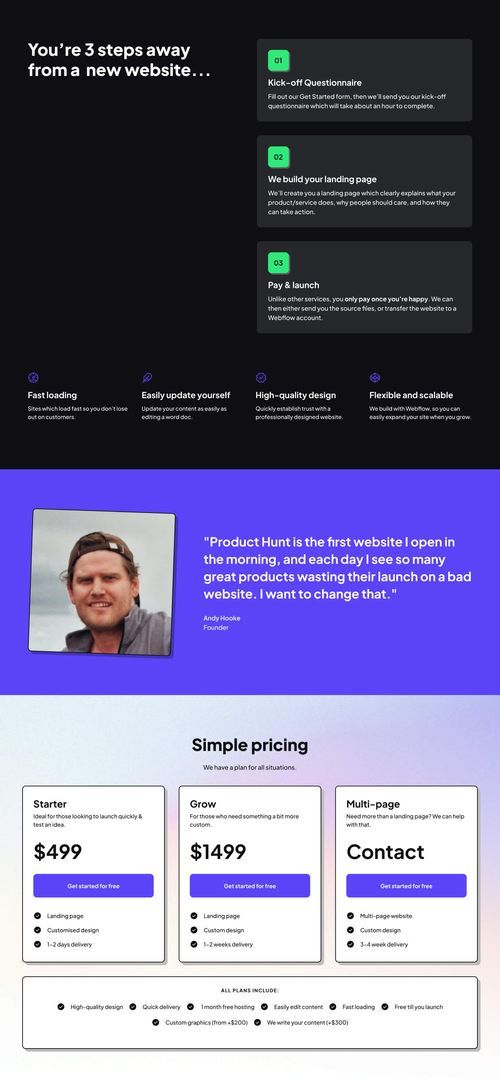 Andy Hooke | High-end Webflow design & development